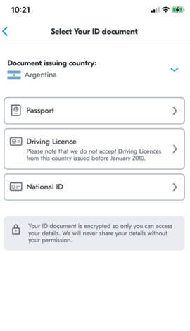What ID documents do you currently support?